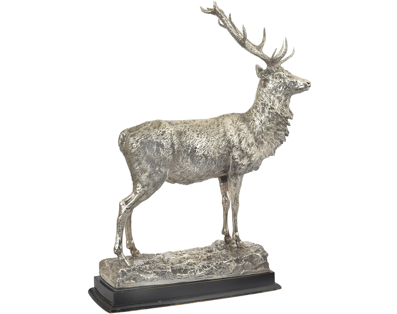 Scottish Silver Sculpture of Stag - Ruzhnikov