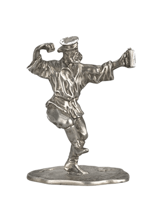 Russian Silver Figure of Dancing Muzhik | Ruzhnikov Art