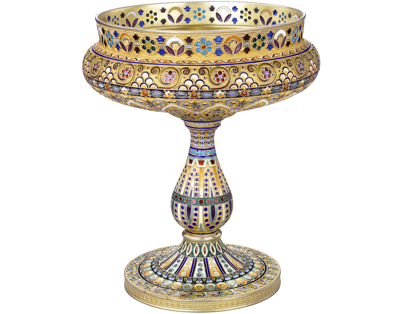 Russian Silver-Gilt and Enamel Tazza | Ruzhnikov Art