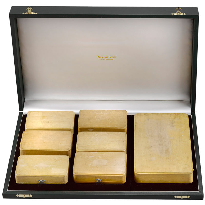 Russian Silver Cigar Set - Ruzhnikov