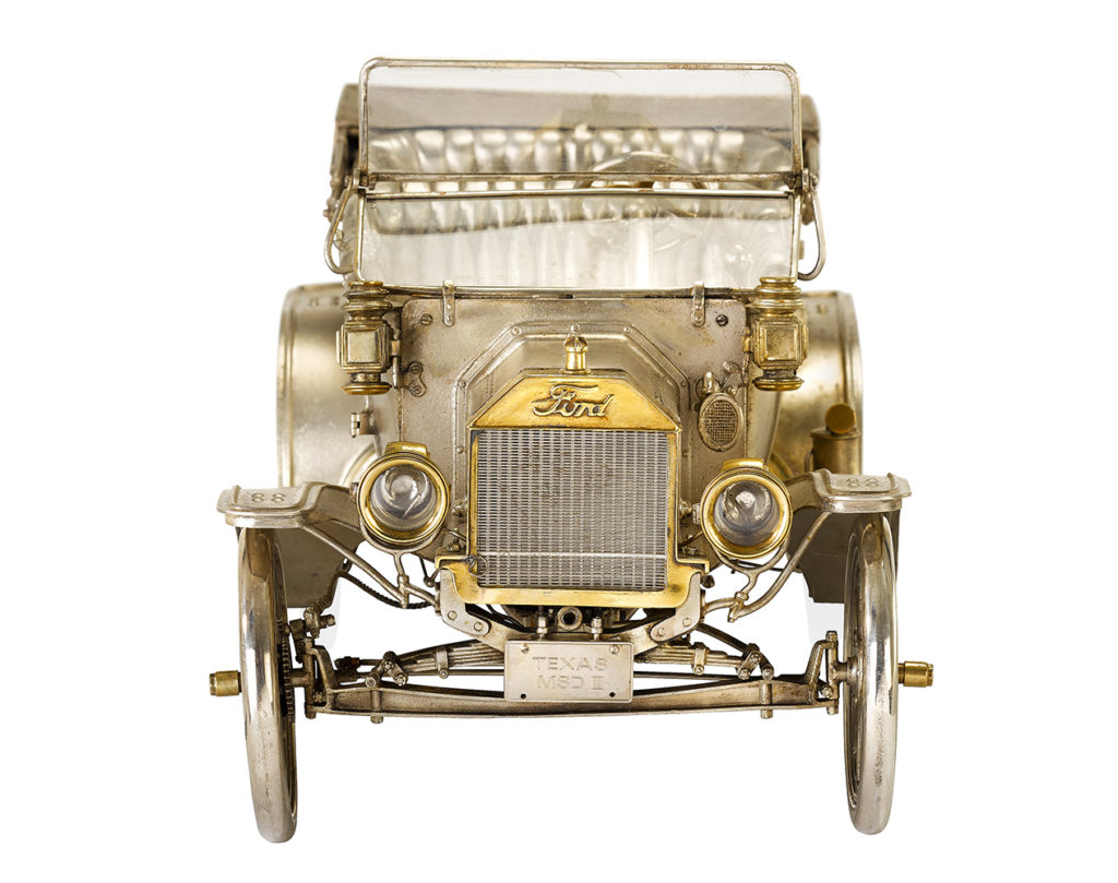 English Silver and Part-Gilded Model of the Ford Model T - Ruzhnikov