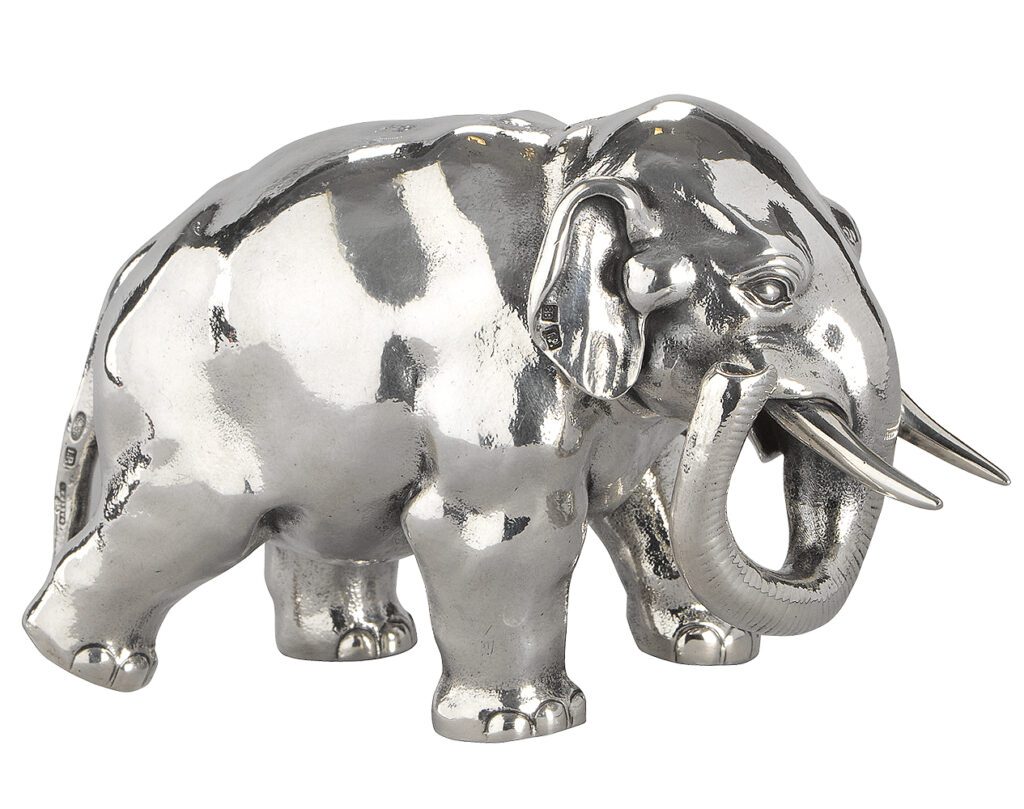 Fabergé Silver Table Lighter Modelled as an Elephant - Ruzhnikov