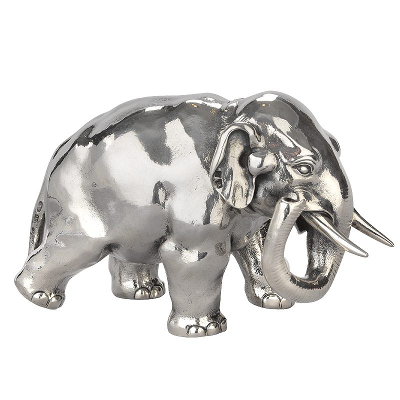 Fabergé Silver Table Lighter Modelled as an Elephant - Ruzhnikov