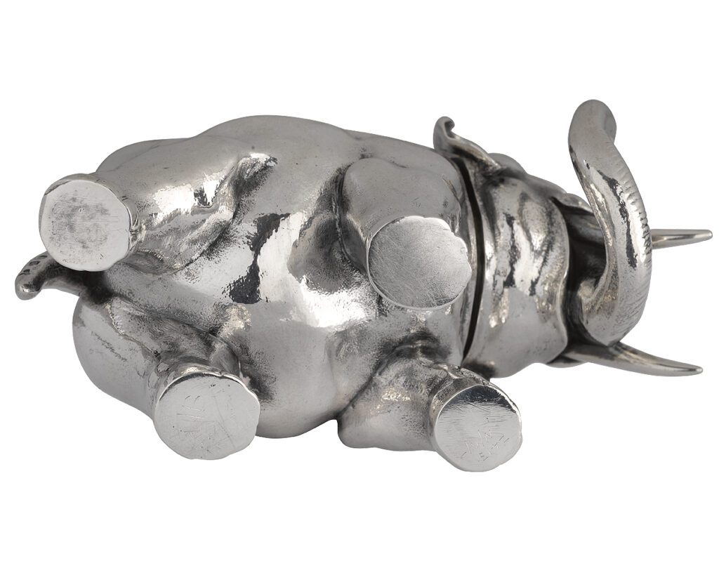 Fabergé Silver Table Lighter Modelled as an Elephant - Ruzhnikov
