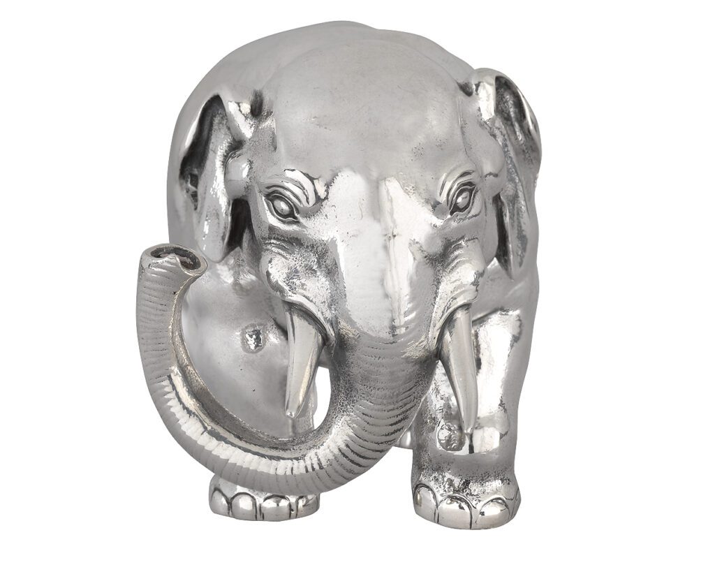 Fabergé Silver Table Lighter Modelled as an Elephant - Ruzhnikov